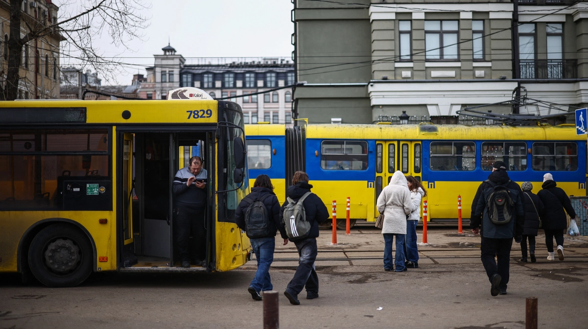 Public transport disruption recorded in Kyiv after Russian attack on ...