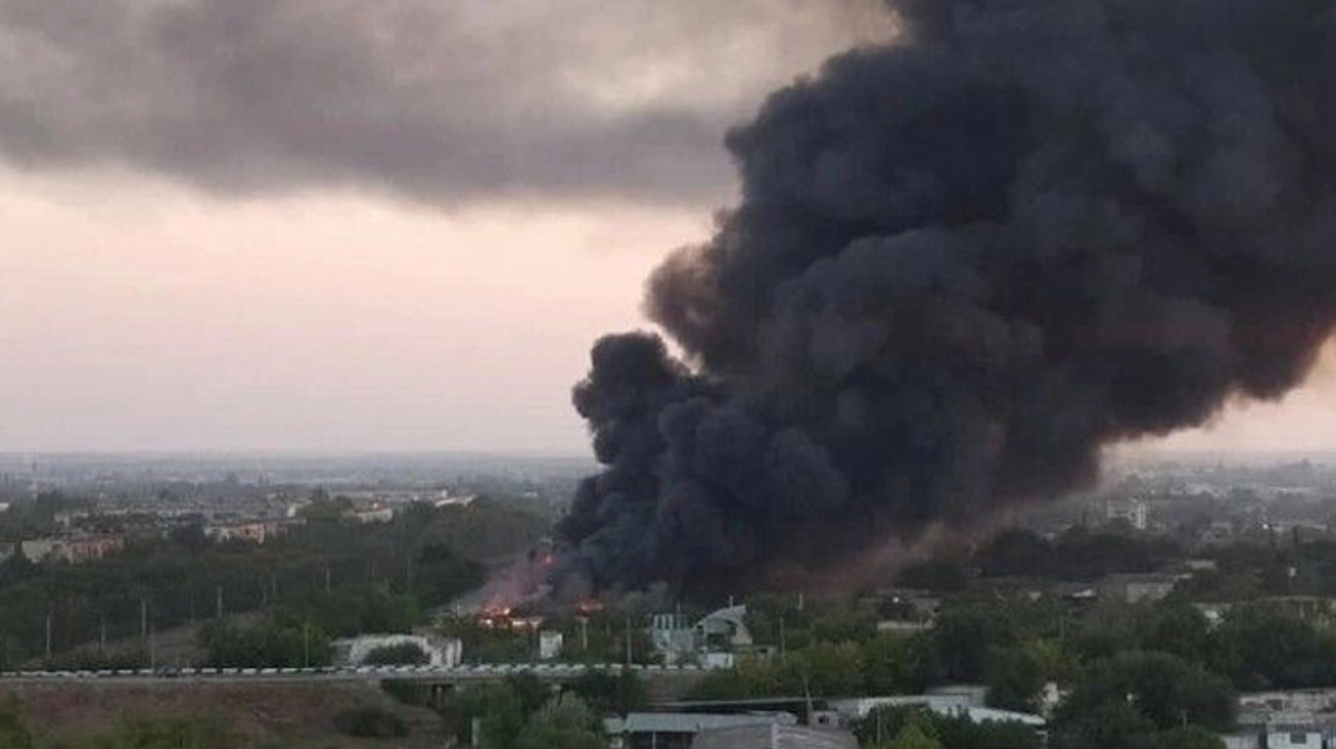 Large fire breaks out in Russian-occupied Crimea | Ukrainska Pravda