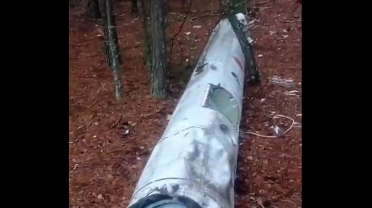 Giant missile found in Kyiv Oblast forest | Ukrainska Pravda